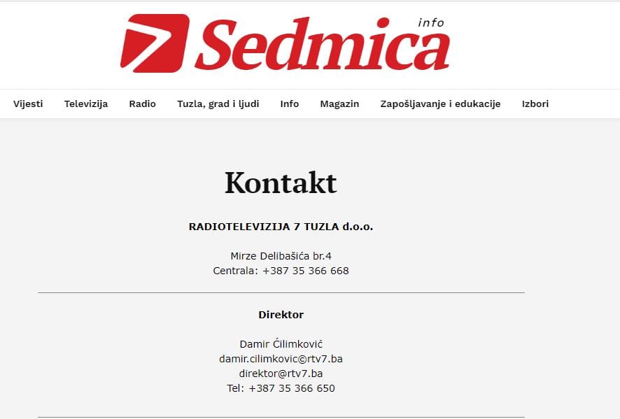 Damir Ćilimković novi direktor RTV 7 - Tuzlanska informativna agencija